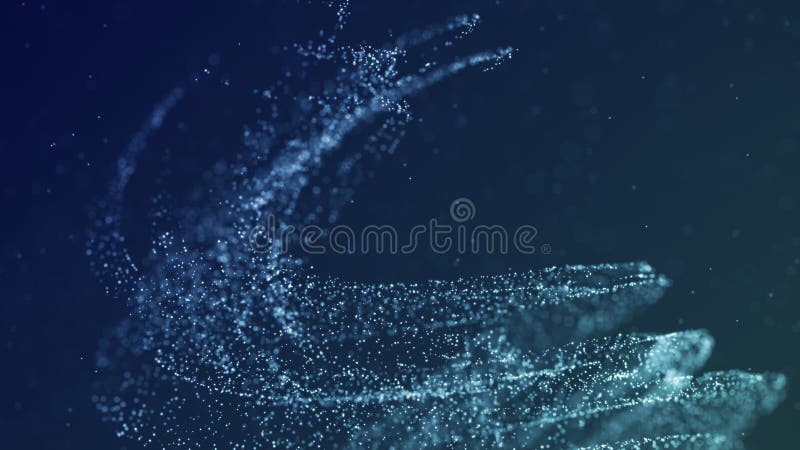 Whirlwind of Dust Particles. Abstract Primitives. 3d Rendering Stock ...