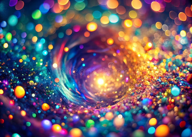 A Whirlwind of Whimsical Light a Dazzling Display of Glittering Bokeh ...