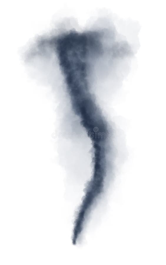 Whirlwind on White Background, Illustration. Weather Phenomenon Stock ...