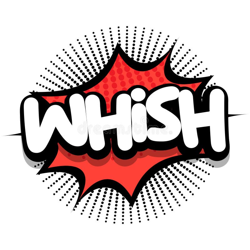 Whish Comic Book Explosion Bubble Vector Illustration Stock Vector ...