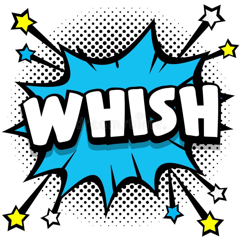 Whish Pop Art Comic Speech Bubbles Book Sound Effects Stock Vector ...