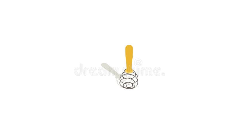 Whisk icon animation stock footage. Video of isometric - 230266782