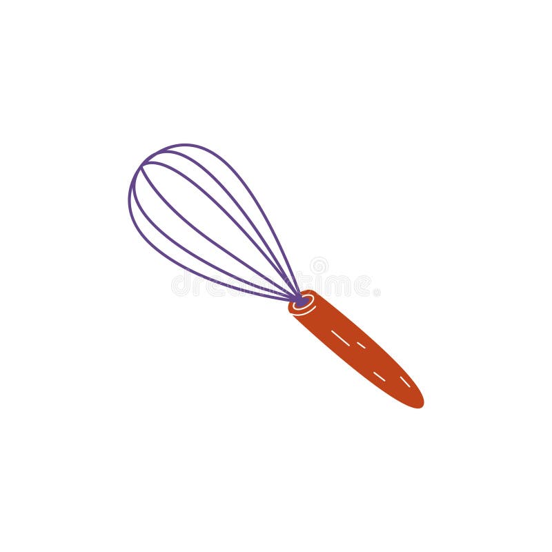 Whisk Tool for Making Cakes and Baking, Flat Vector Illustration ...