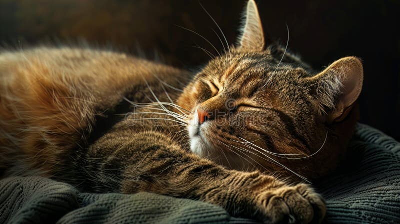 Whiskered Thinker a Cats Serene Pose for Calming Home Ambiance Artwork ...
