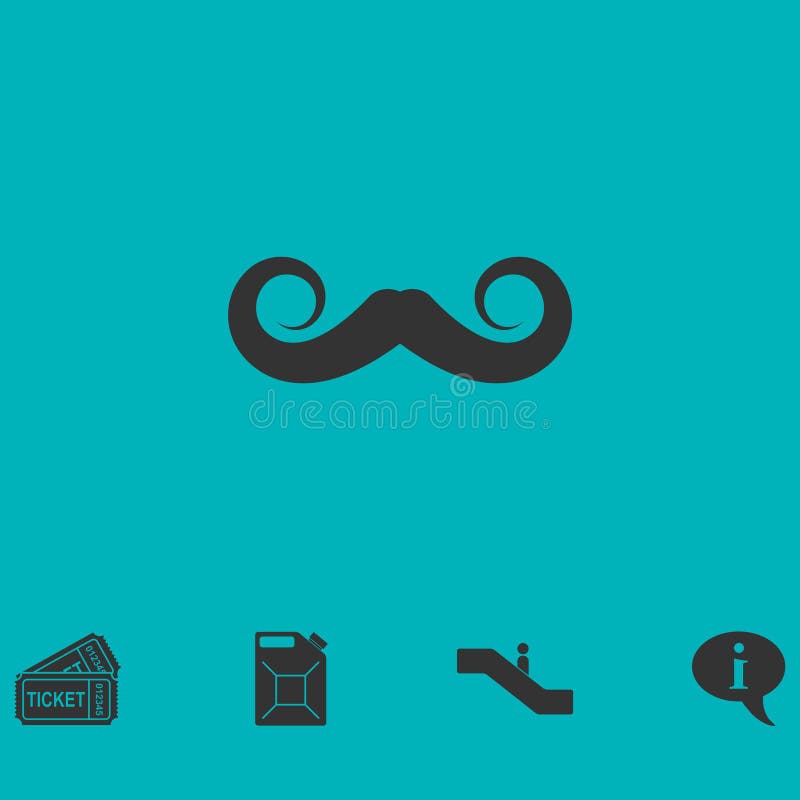 Whiskers icon flat stock vector. Illustration of icon - 137930807