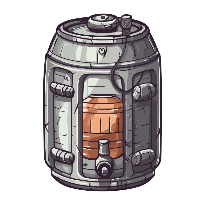 Whiskey Barrel Keg, Liquid for Celebration Stock Vector - Illustration ...