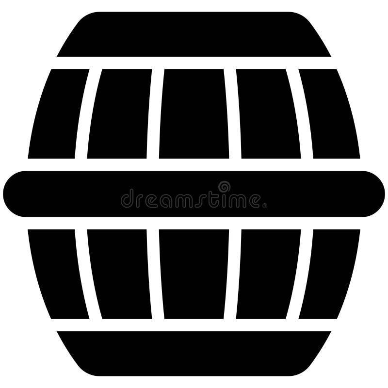 Whiskey Barrel Vector Glyph Icon. Modern Glyph Symbols. Collection of ...