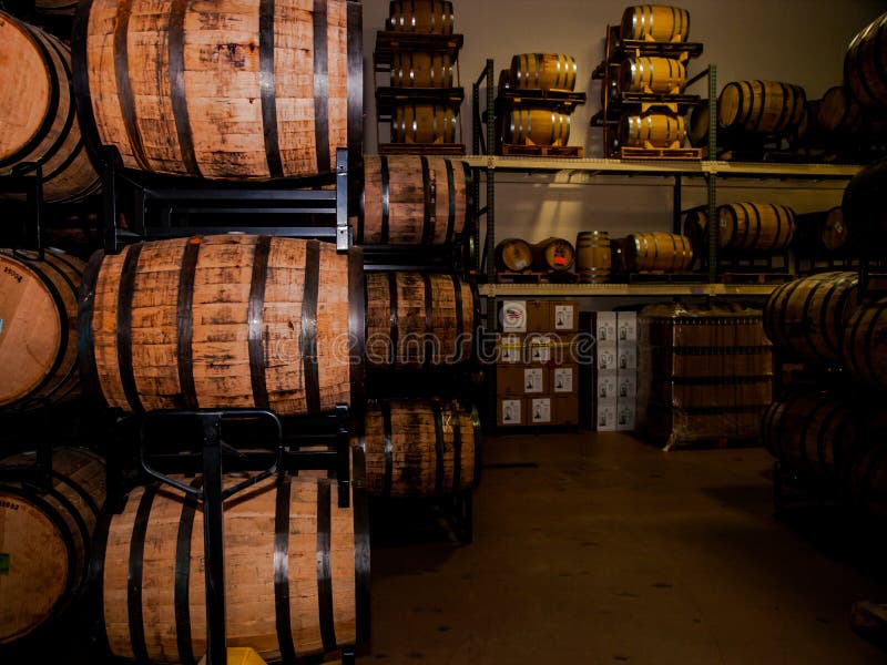 Whiskey barrels editorial stock image. Image of overhead - 47427609