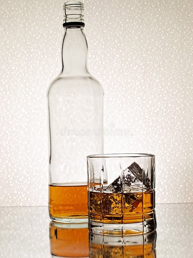 Whiskey Bottle & Glass Abstract Stock Image - Image of liquor, abstract ...