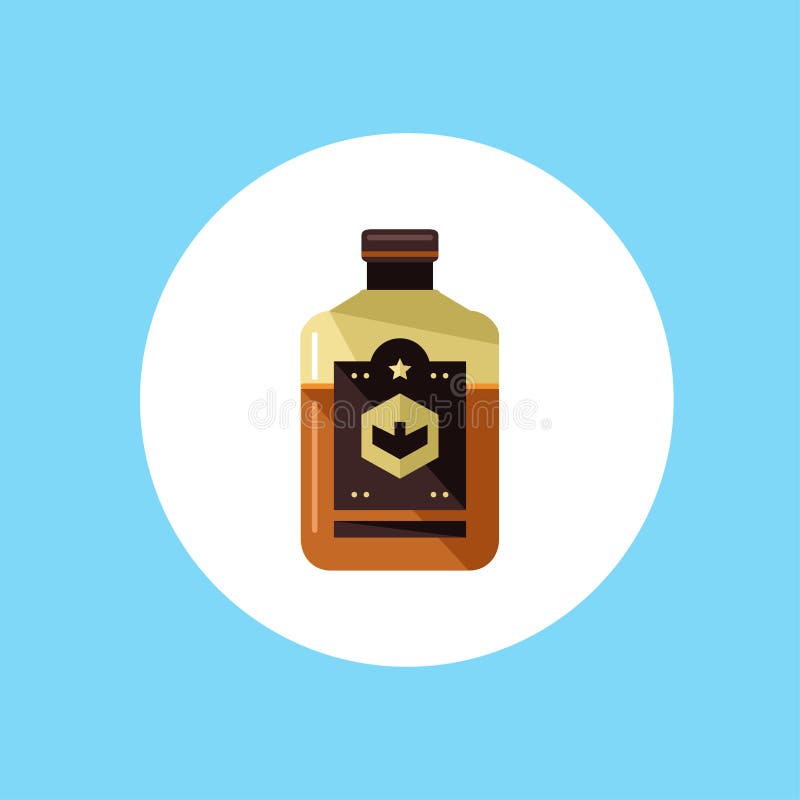 Whiskey Bottle Vector Icon Sign Symbol Stock Vector - Illustration of ...