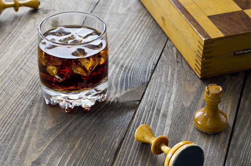 Whiskey and chess stock photo. Image of food, liquor - 56635812