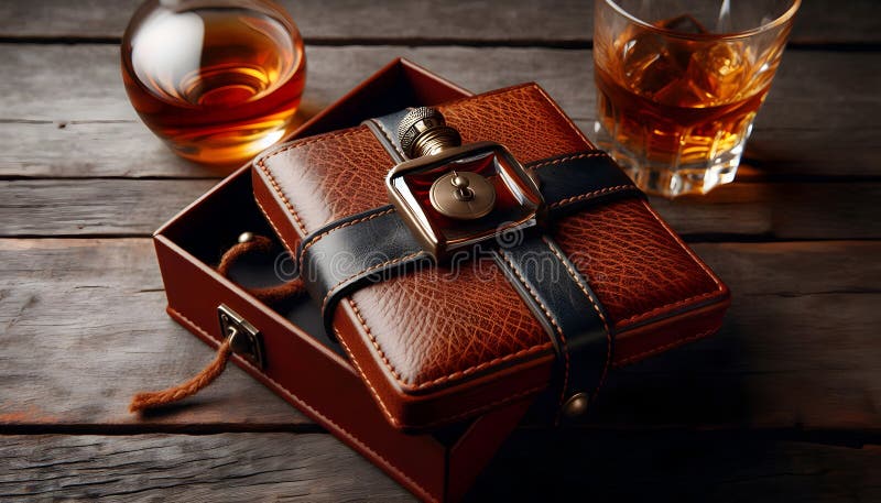 Whiskey Gift Box, Ai-generated Image Stock Illustration - Illustration ...