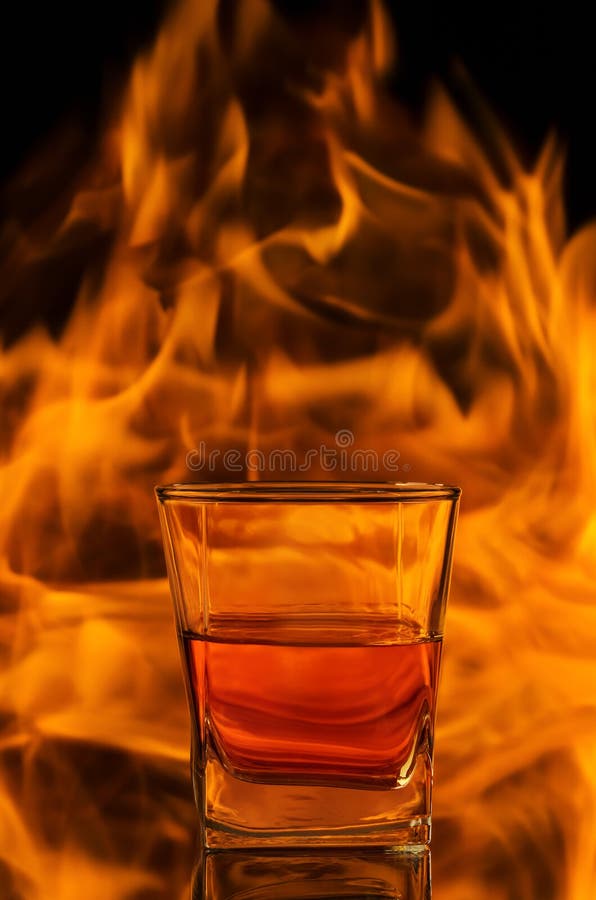 Whiskey by the Fire stock image. Image of fire, little - 130302489