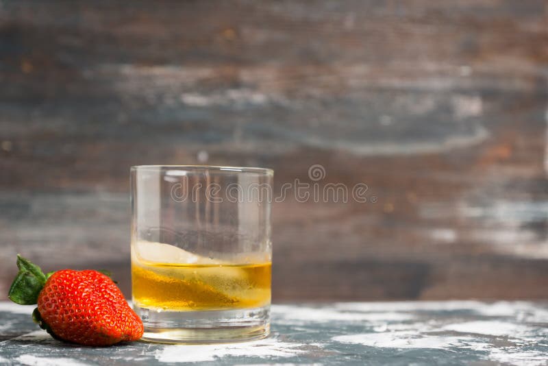 Whiskey in Glass on the Rustic Background Stock Photo - Image of field ...