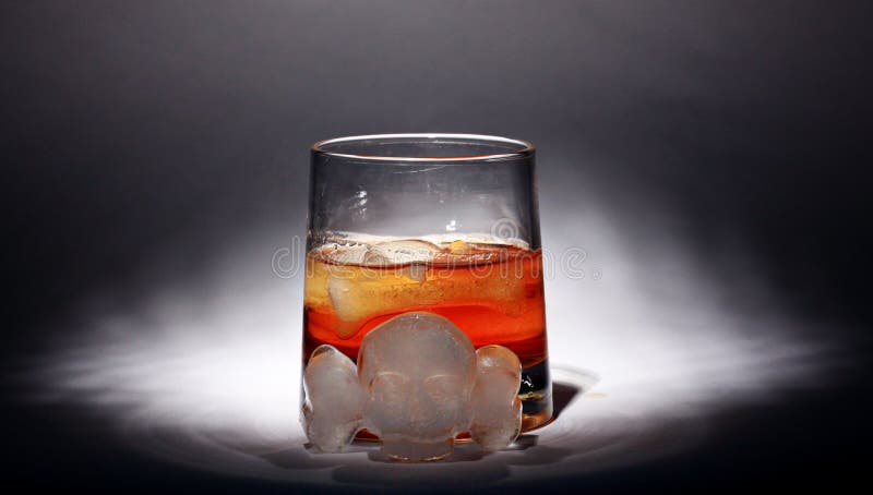Whiskey with ice alcohol stock image. Image of drink - 47342399