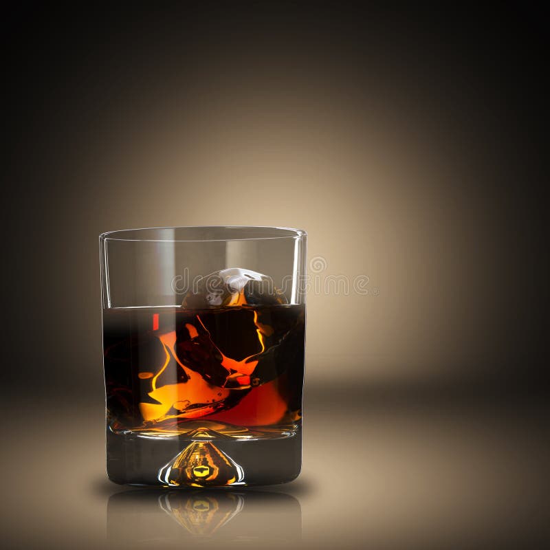 Whiskey with Ice Cubes stock photo. Image of elegant - 66229620
