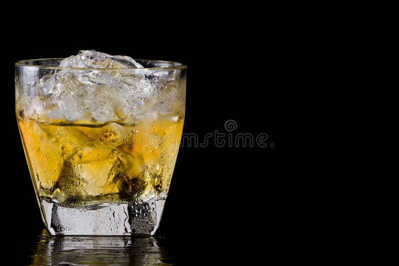 Whiskey on the rocks stock photo. Image of bourbon, beverage - 30872666