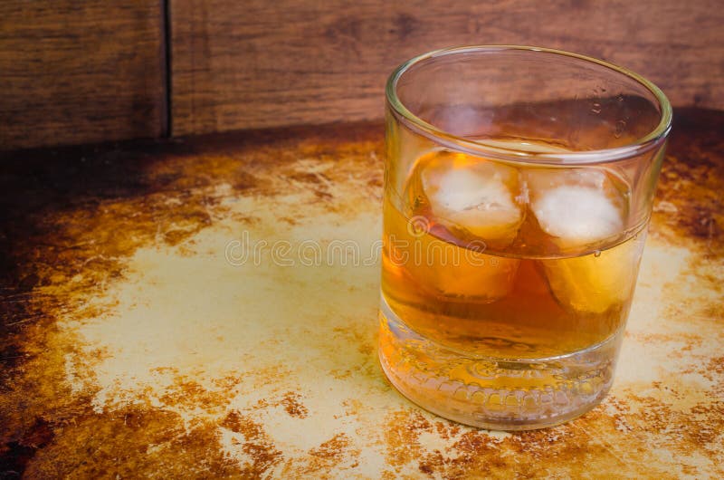 Whiskey on the Rocks Rustic Above Stock Photo - Image of water, clean ...