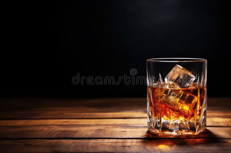 Whiskey Themed Background in Portrait Mode with Copy Space - Stock ...