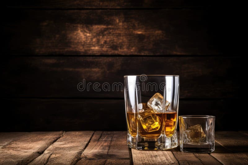 Whiskey Themed Background in Portrait Mode with Copy Space - Stock ...