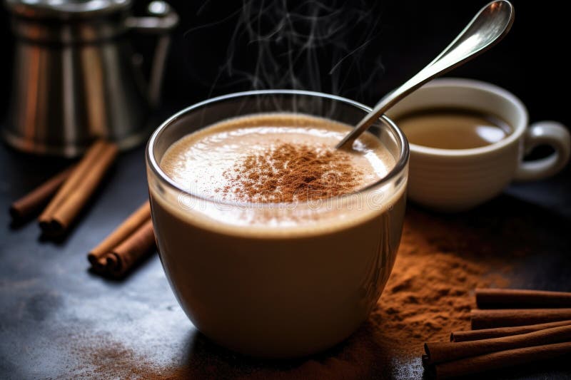 Whisking Powdered Chai Latte Mix with Hot Water Stock Photo - Image of ...