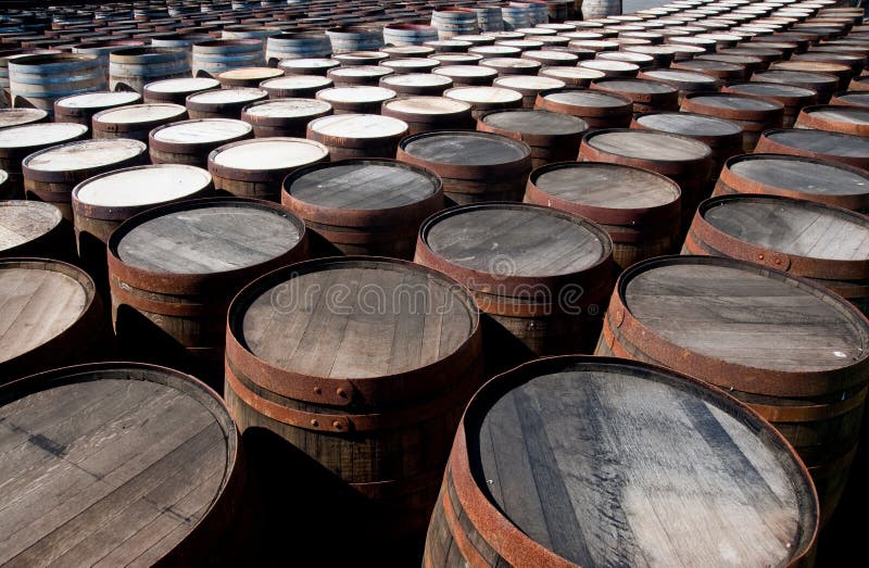 Barrels at an open storage stock photo. Image of barrel - 10021490