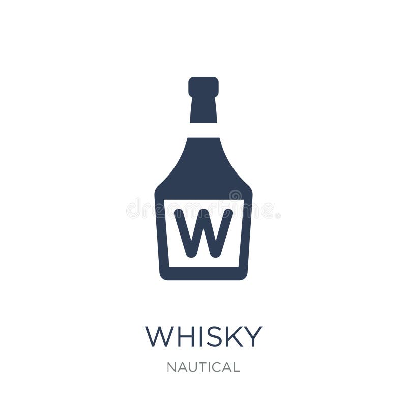 Whisky Icon. Trendy Flat Vector Whisky Icon on White Background Stock ...