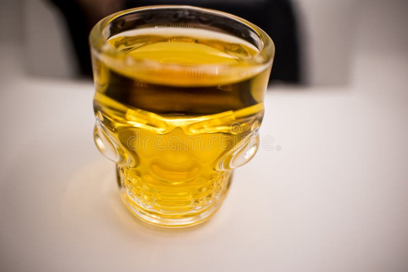 Whisky, Rum Shat in a Glass with a Canius Pattern Stock Image - Image ...