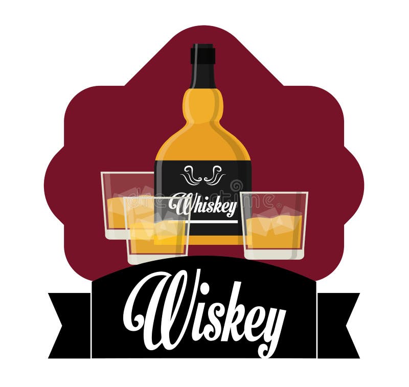 Whiskysymbolsdesign vektor illustrationer. Illustration av utformning ...