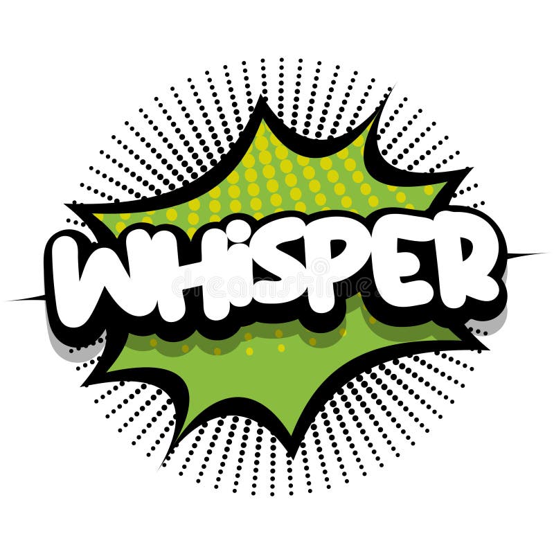 Whisper Comic Book Explosion Bubble Vector Illustration Stock Vector ...