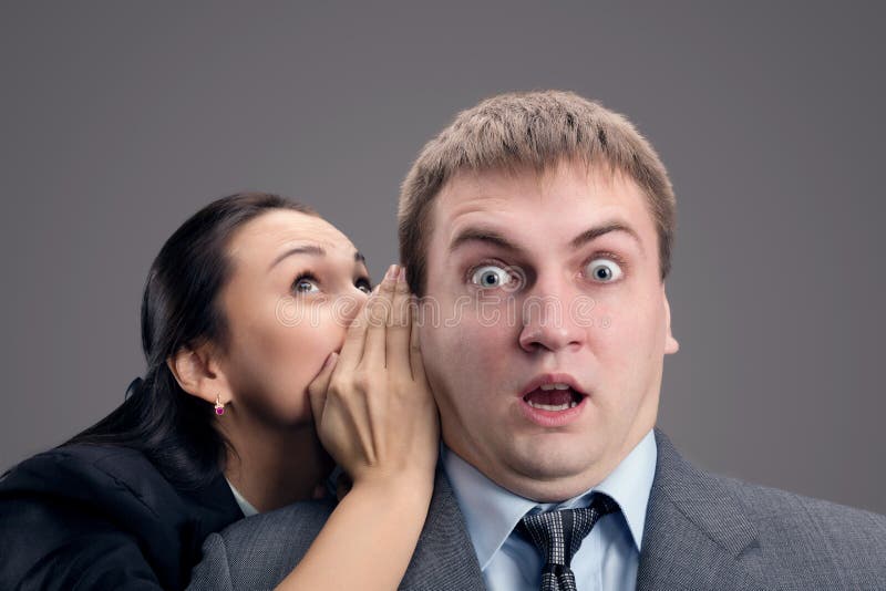 Whisper stock photo. Image of lips, hand, close, jacket - 35908314