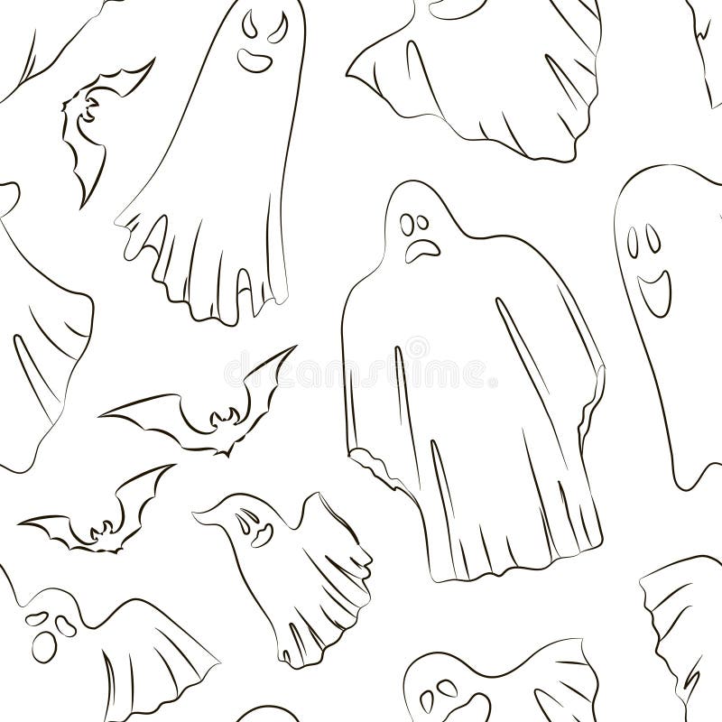 Whisper Ghost Hand Draw. Ghost Character Costume Evil Stock Vector ...