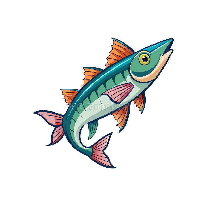Whisperfish Realistic Illustration with Bright Colors Stock Photo ...