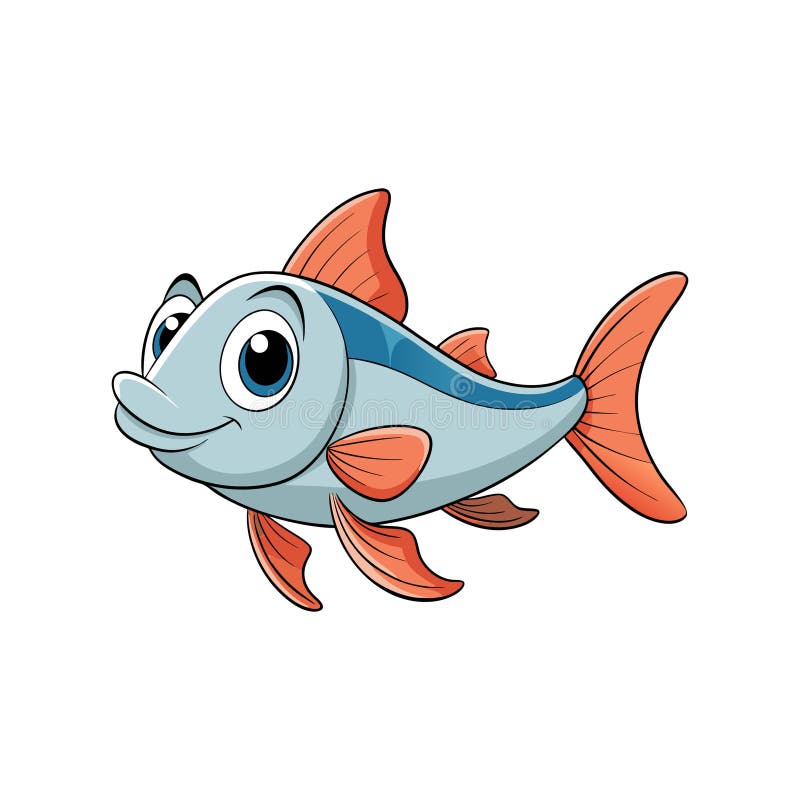 Whisperfish Realistic Illustration with Bright Colors Stock Photo ...