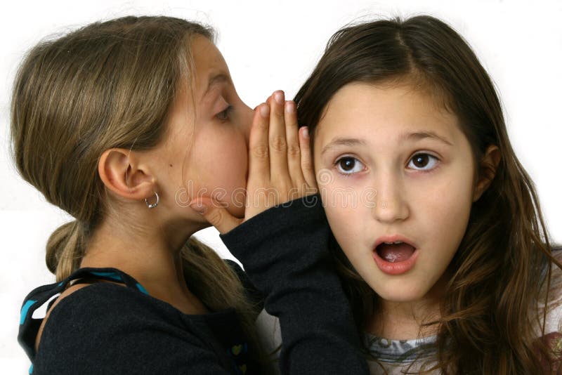 Girl whispering a secret stock photo. Image of white, females - 7287304