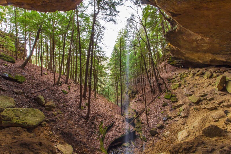 Whispering Cave, Hocking Hills State Park, Ohio Stock Photo - Image of ...