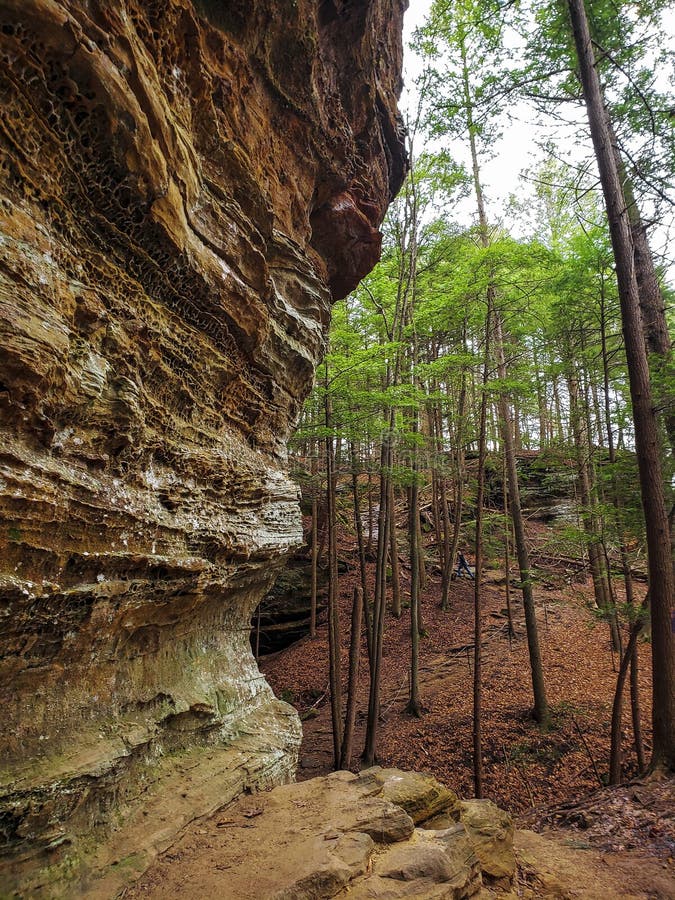 Whispering Cave, Hocking Hills State Park, Ohio Stock Image - Image of ...