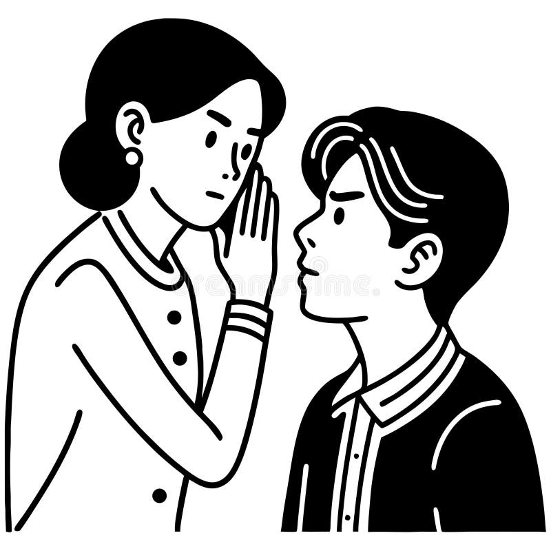 Whispering Conversation between Two Characters Emotional Interaction ...