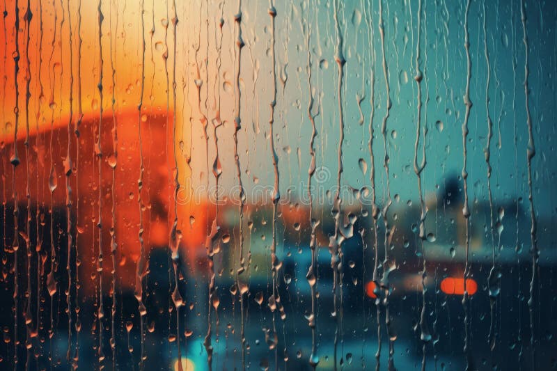 Whispering Drops: Abstract Rain, Generative AI Stock Illustration ...