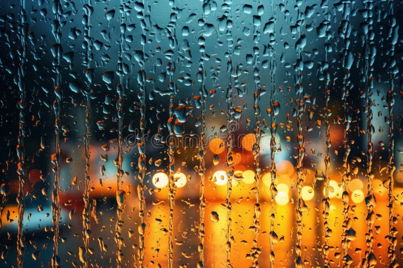 Whispering Drops: Abstract Rain, Generative AI Stock Illustration ...