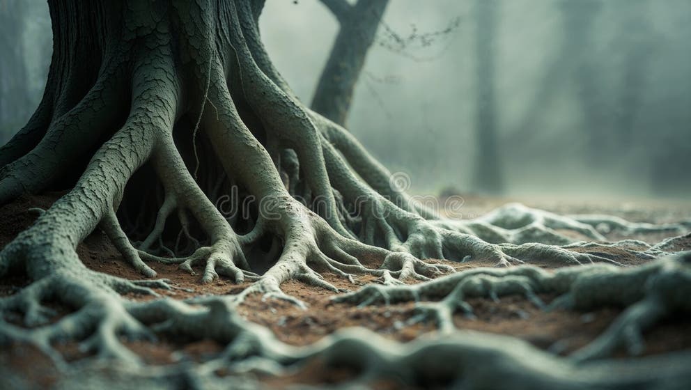 Whispering Sounds Echo through a Melting Beneath an Ancient Tree Stock ...