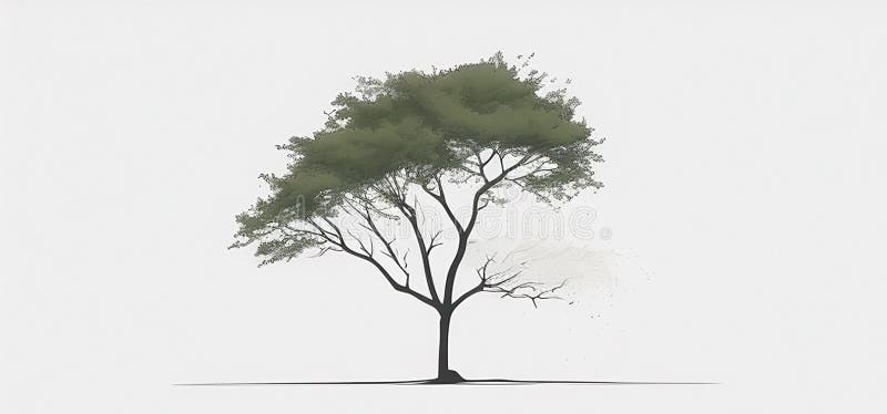Whispers of Nature: a Minimalist Tree in Vector Art, Made with ...