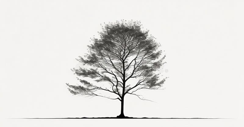 Whispers of Nature: a Minimalist Tree in Vector Art, Made with ...