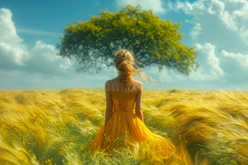 Whispers of Wind: a Lonely Stroll. Stock Illustration - Illustration of ...