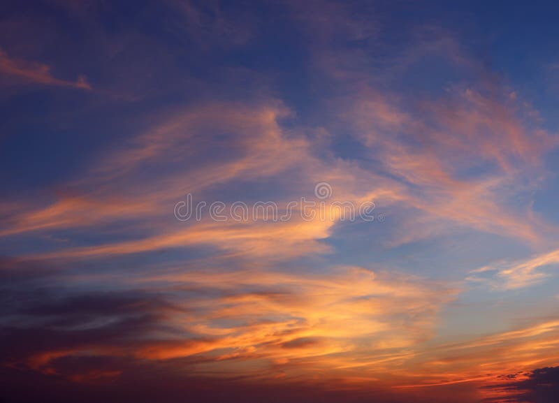 Cotton Candy Sunset Whisps stock image. Image of right - 111734595