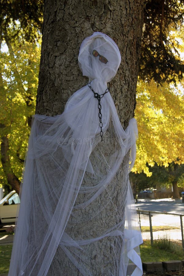 Whispy White Ghost with a Chain Around Neck Stock Photo - Image of neck ...