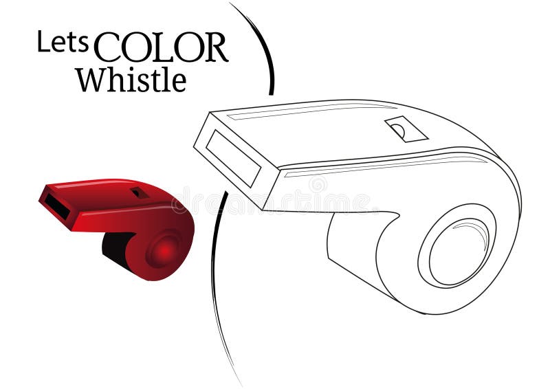Whistle Coloring Pages for Kids Stock Vector - Illustration of ...