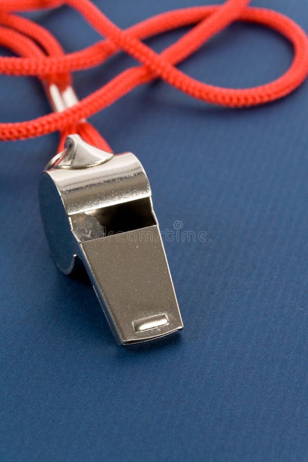 Whistle with yellow string stock image. Image of coach - 1460555