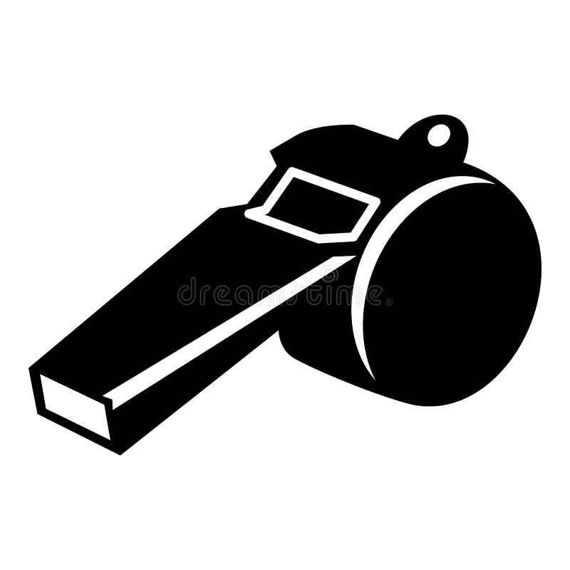 Whistle Icon, Simple Black Style Stock Vector - Illustration of champs ...