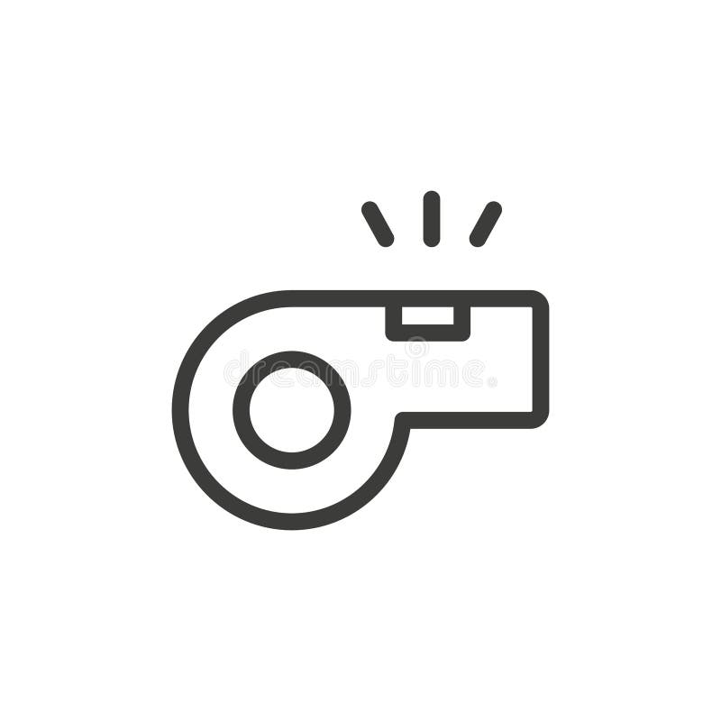 Whistle Icon Simple Outline Vector Logo Stock Vector - Illustration of ...